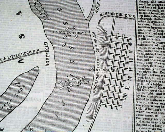 Fort Pillow Memphis Tennessee Map RareNewspapers