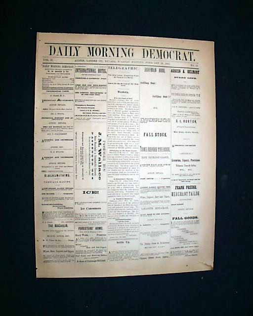 1883 Old West Newspaper From Austin Nevada... - RareNewspapers.com