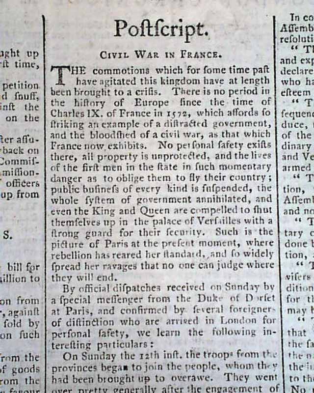 Storming of the Bastille... The French Revolution begins ...
