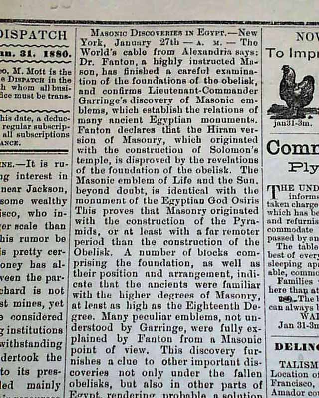 1880 Old West Newspaper From Jackson CA...... - RareNewspapers.com