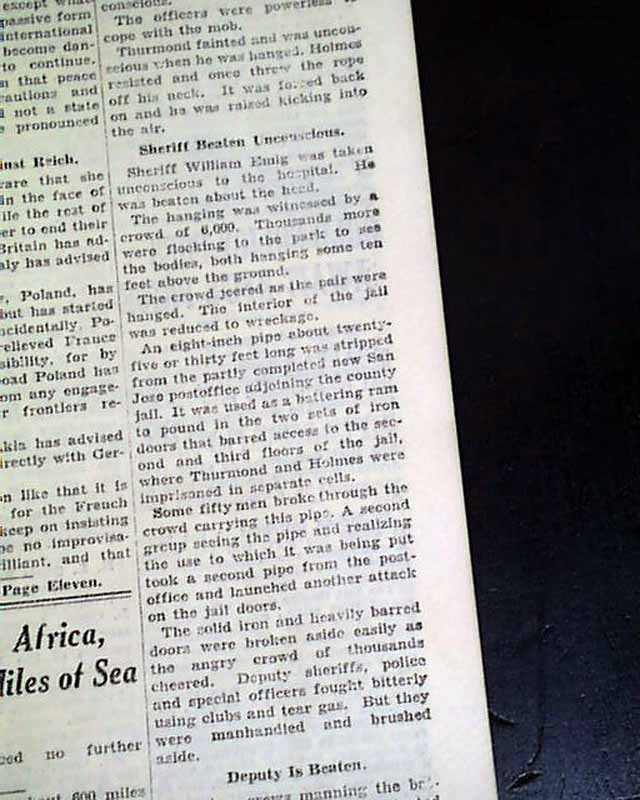 San Jose, California lynchings... Brooke Hart... - RareNewspapers.com