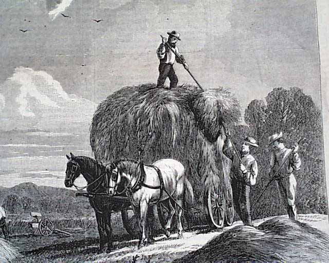 Print of overflowing hay wagon... - RareNewspapers.com