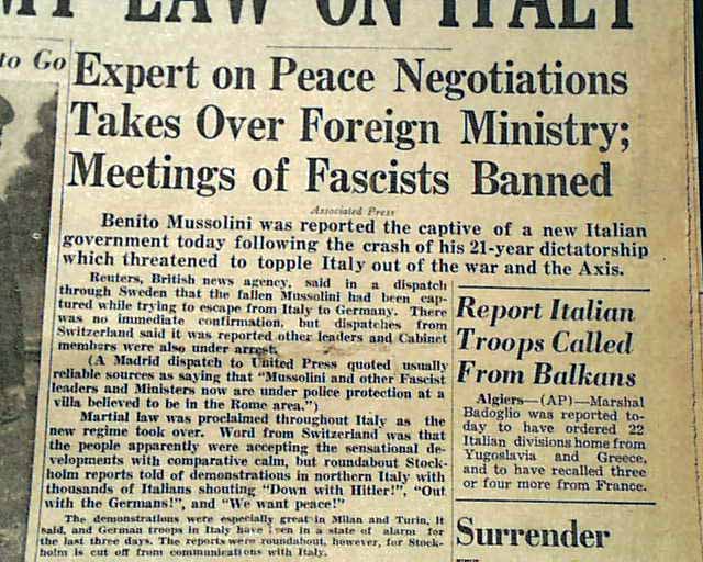 Mussolini is captured... - RareNewspapers.com