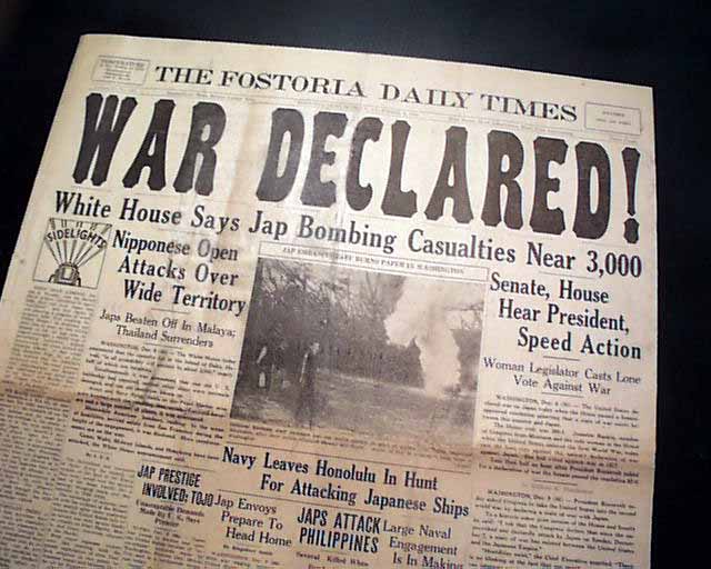 Dramatic "War Declared" issue... - RareNewspapers.com