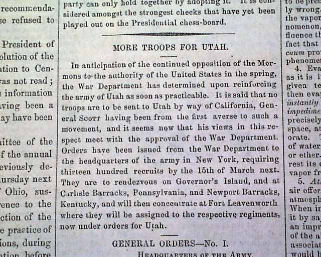 Preparing for a war against the Mormons... - RareNewspapers.com