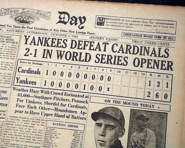 1926 New York Yankees... World Series... - RareNewspapers.com