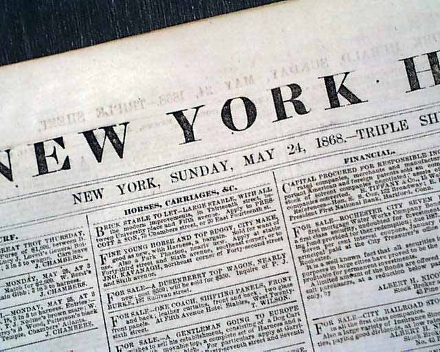 Train robbery by the Reno Gang... - RareNewspapers.com