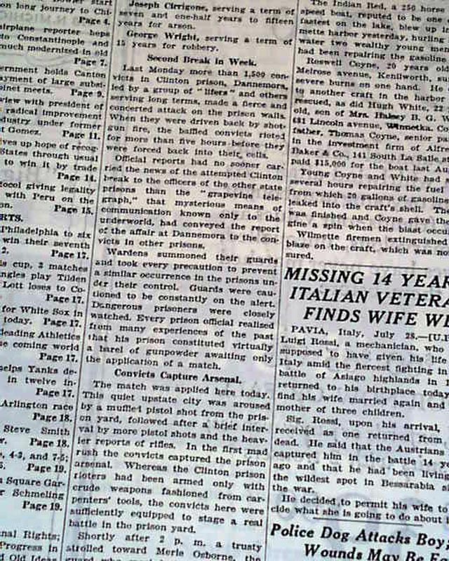 1929 Auburn, New York prison riot.... - RareNewspapers.com