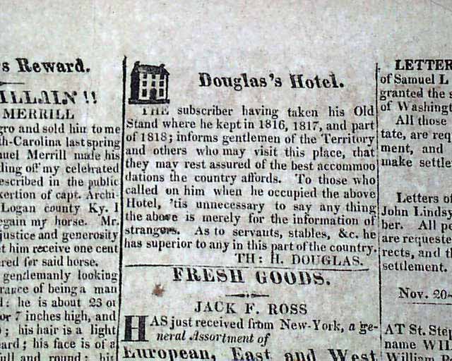 Rare 1820 St. Stephens, Alabama newspaper... - RareNewspapers.com