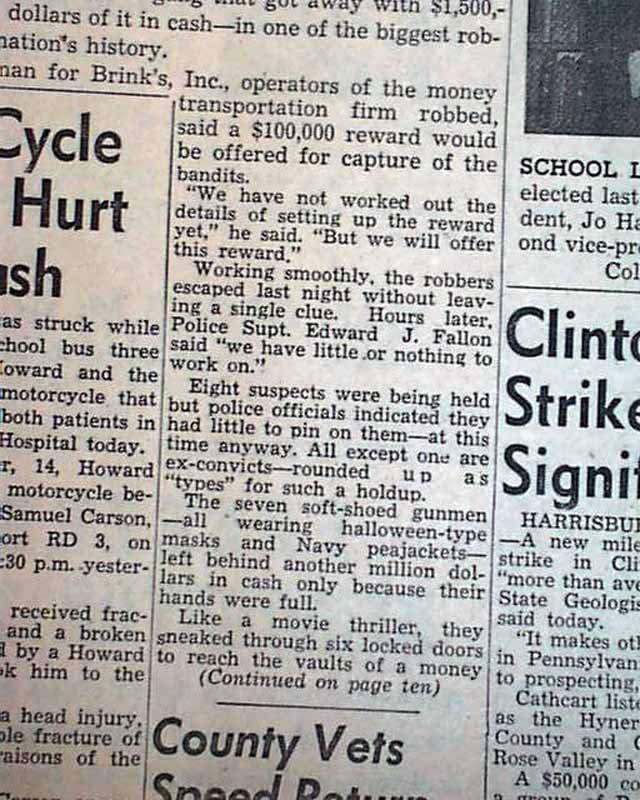 1950 Boston Brinks Robbery... - RareNewspapers.com