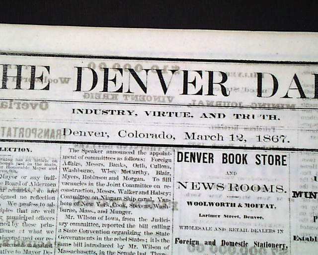 Denver Colorado in 1867... - RareNewspapers.com