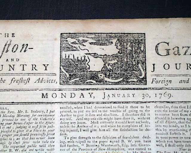 The famous "Boston Gazette" from the colonial era... - RareNewspapers.com