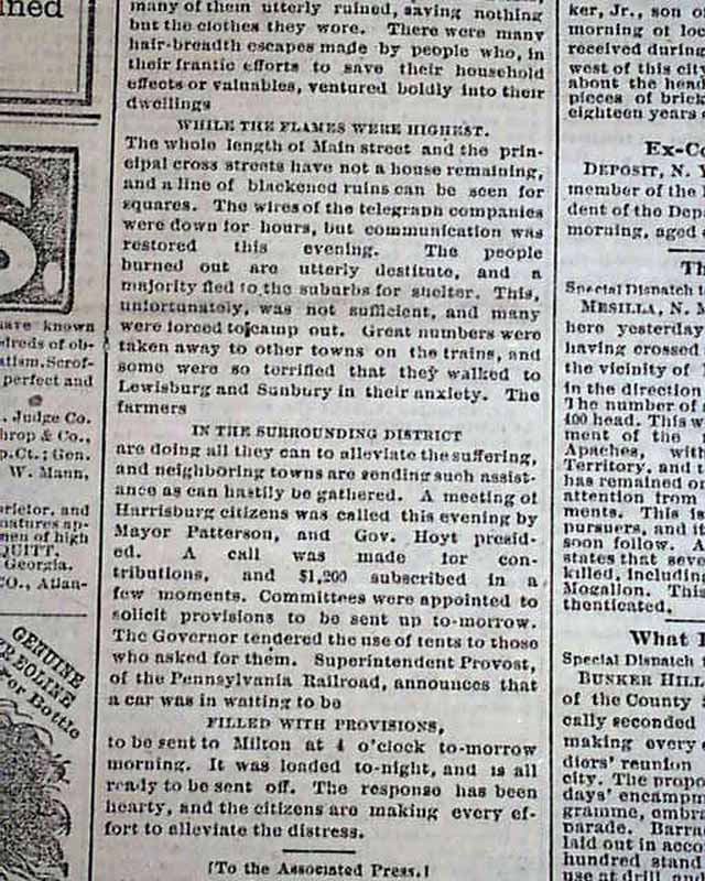 The great Milton, Pennsylvania fire disaster... - RareNewspapers.com