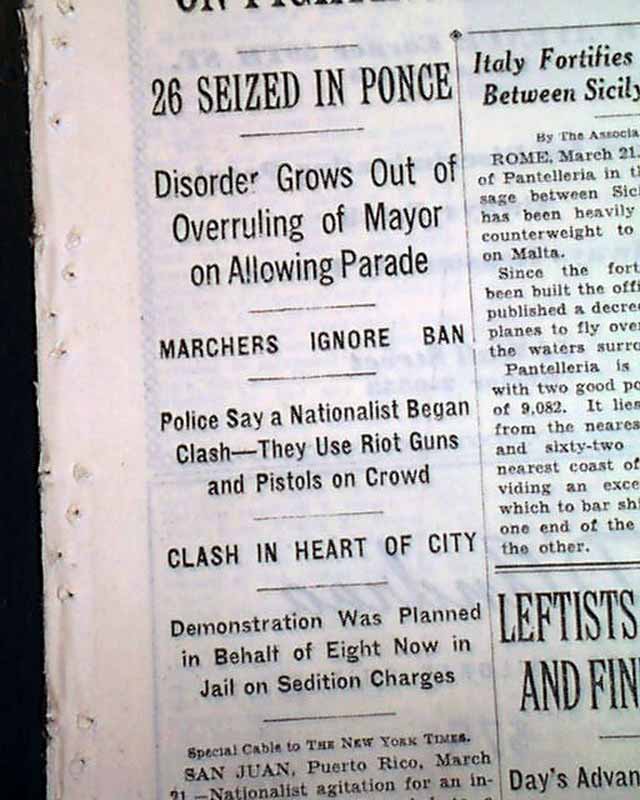 Pone massacre.... Puerto Rico... - RareNewspapers.com