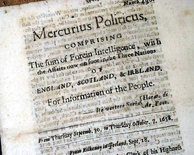 Oliver Cromwell's son becomes Lord Protector... Battle of Rio Nuevo in ...
