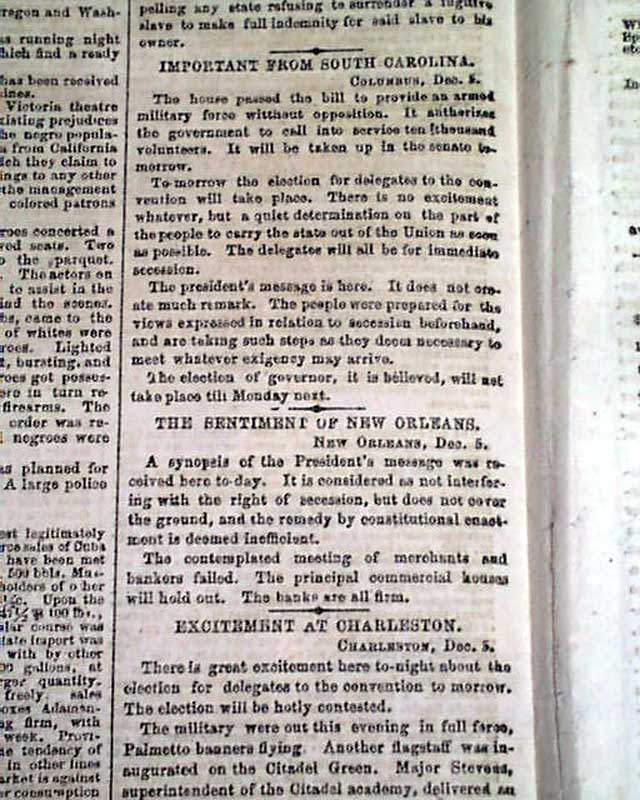 South Carolina is about to secede from the Union... - RareNewspapers.com