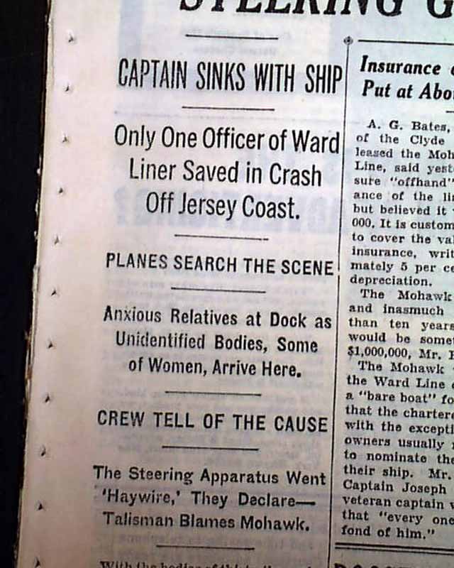 SS Mohawk shipwreck... - RareNewspapers.com
