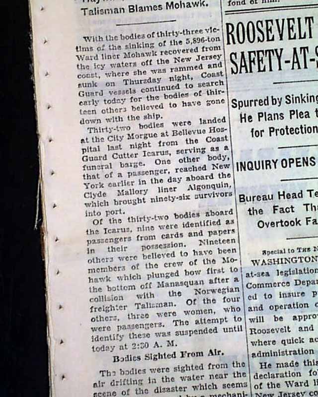 SS Mohawk shipwreck... - RareNewspapers.com