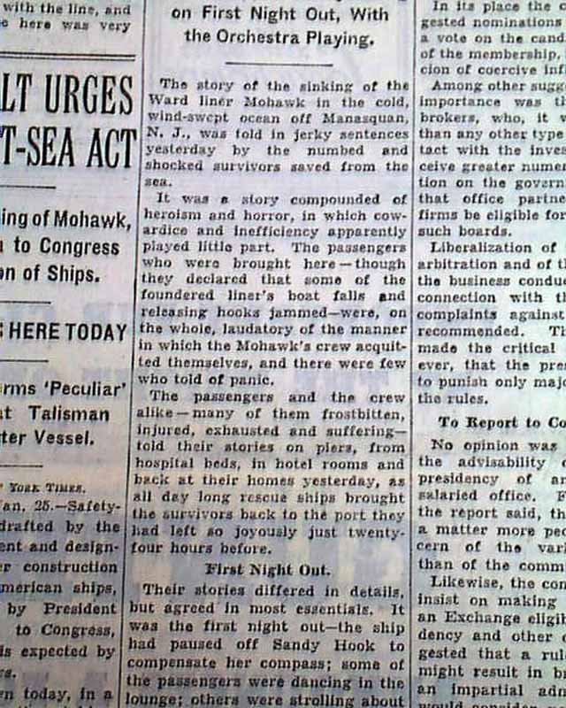 SS Mohawk shipwreck... - RareNewspapers.com