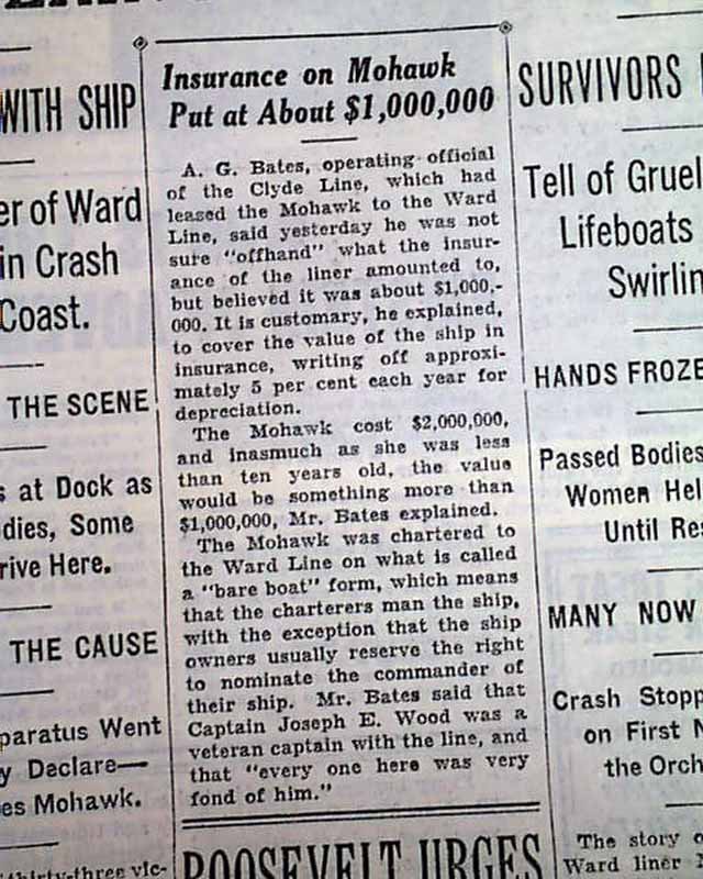 SS Mohawk shipwreck... - RareNewspapers.com