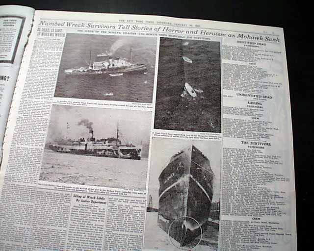 SS Mohawk shipwreck... - RareNewspapers.com