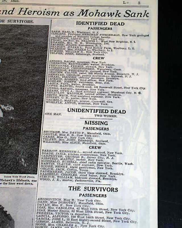 SS Mohawk shipwreck... - RareNewspapers.com