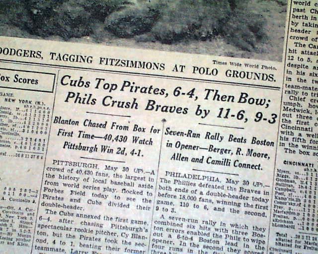 Babr Ruth 's very last MLB game.... - RareNewspapers.com