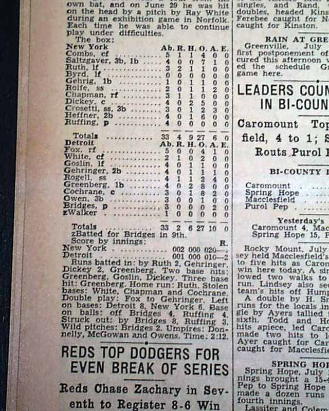 Babe Ruth 700th home run.... - RareNewspapers.com