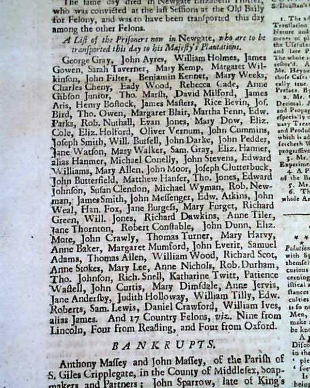 British convicts sent to America... - RareNewspapers.com