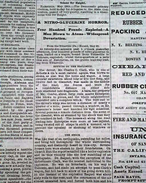 1871 Old West Newspaper From SAN FRANCISCO CA... - RareNewspapers.com