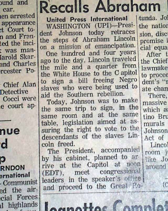 Federal Voting Rights Act of 1965... - RareNewspapers.com