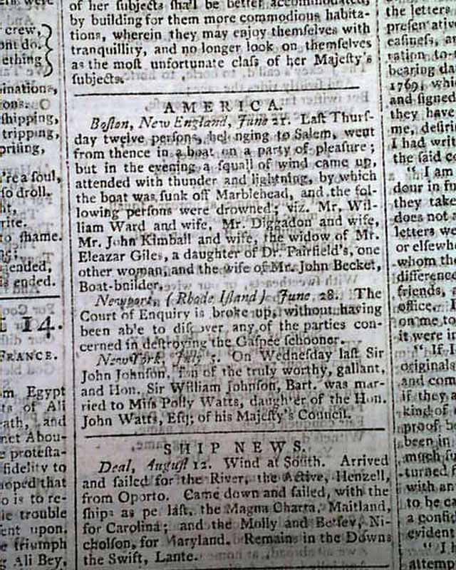 The Gaspee affair... - RareNewspapers.com