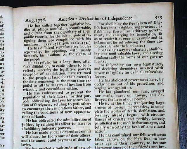 The Declaration of Independence, and Thomas Paine's 'Common Sense ...