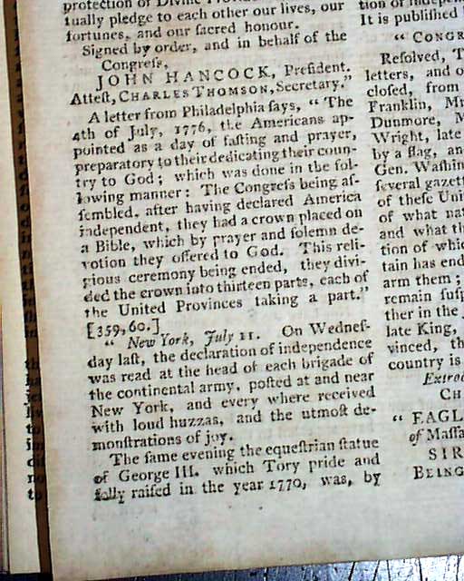 The Declaration of Independence, and Thomas Paine's 'Common Sense ...