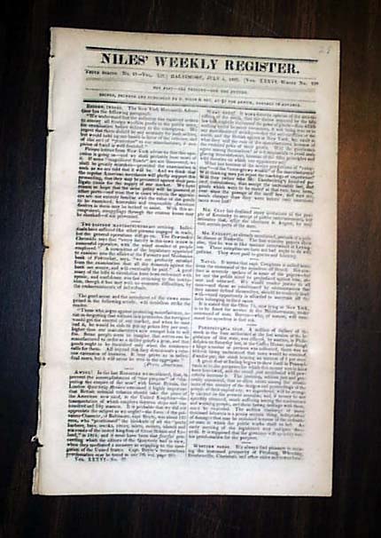 Gold Discovered In North Carolina... Susquehanna River ...