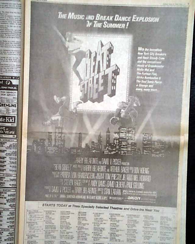 Review & premiere of "Ghostbusters", in a Los Angeles newspaper ...