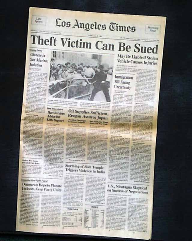 Review & premiere of "Ghostbusters", in a Los Angeles newspaper ...