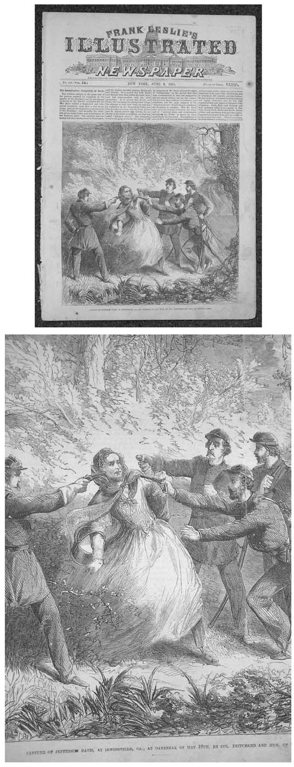 1865 Civil War Newspaper JEFF DAVIS CAPTURED Capture of Jefferson Davis ...