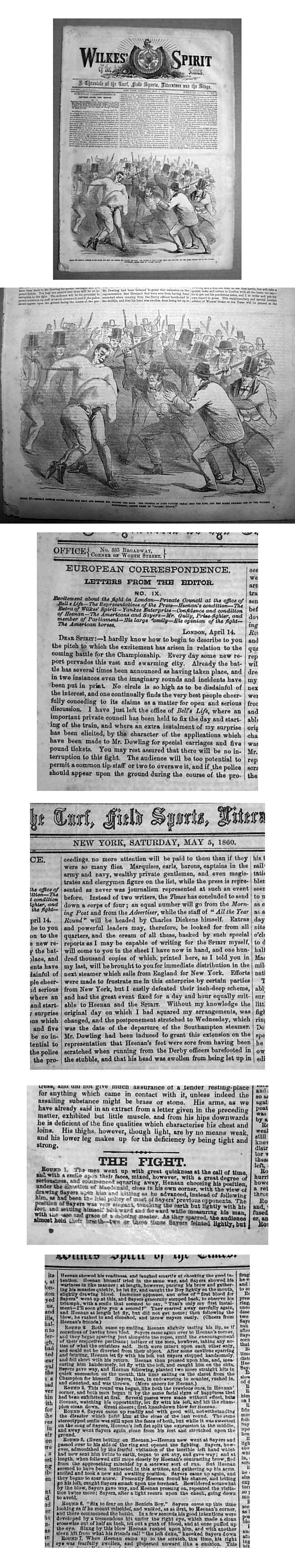 1860 Boxing: Tom Sayers vs. John Heenan - RareNewspapers.com