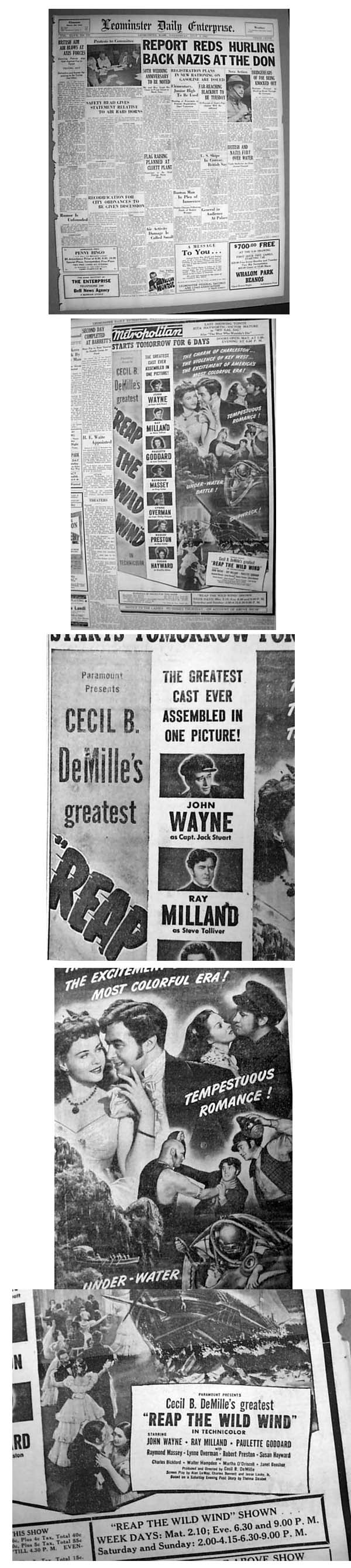 1942 Newspaper NICE JOHN WAYNE MOVIE AD - RareNewspapers.com
